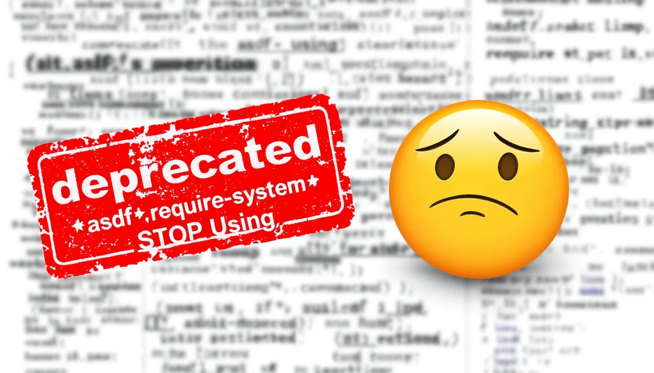ASDF:REQUIRE-SYSTEM - Should You Still Use It? - Dev solutions